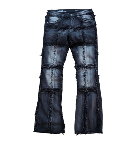 Copper Rivet | Jeans | Copper Rivet Stacked Fit Black Jeans Frayed ...